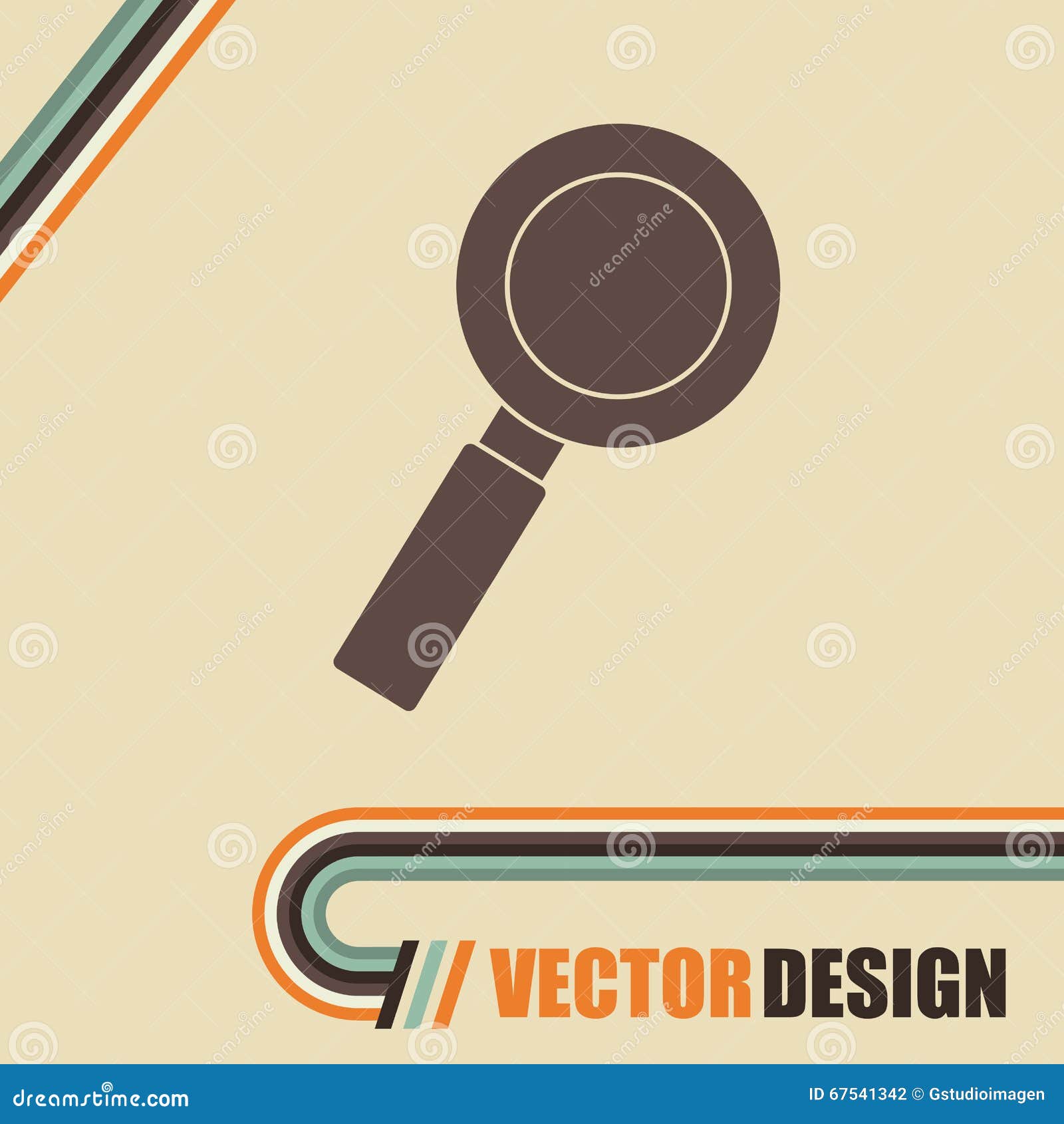 Magnifying glass design stock illustration. Illustration of research ...