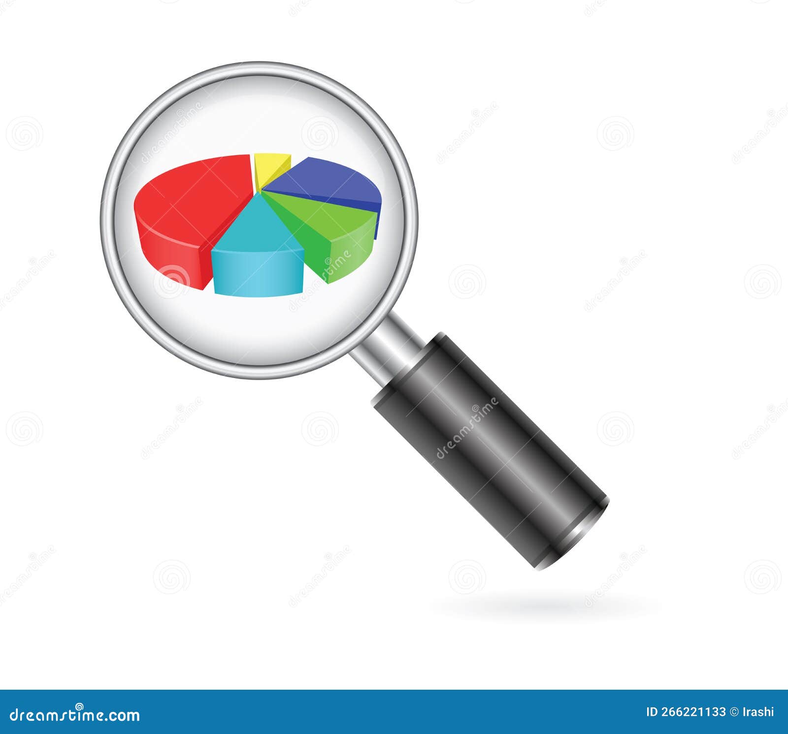 Magnifying Glass with Diagram Stock Vector - Illustration of design ...
