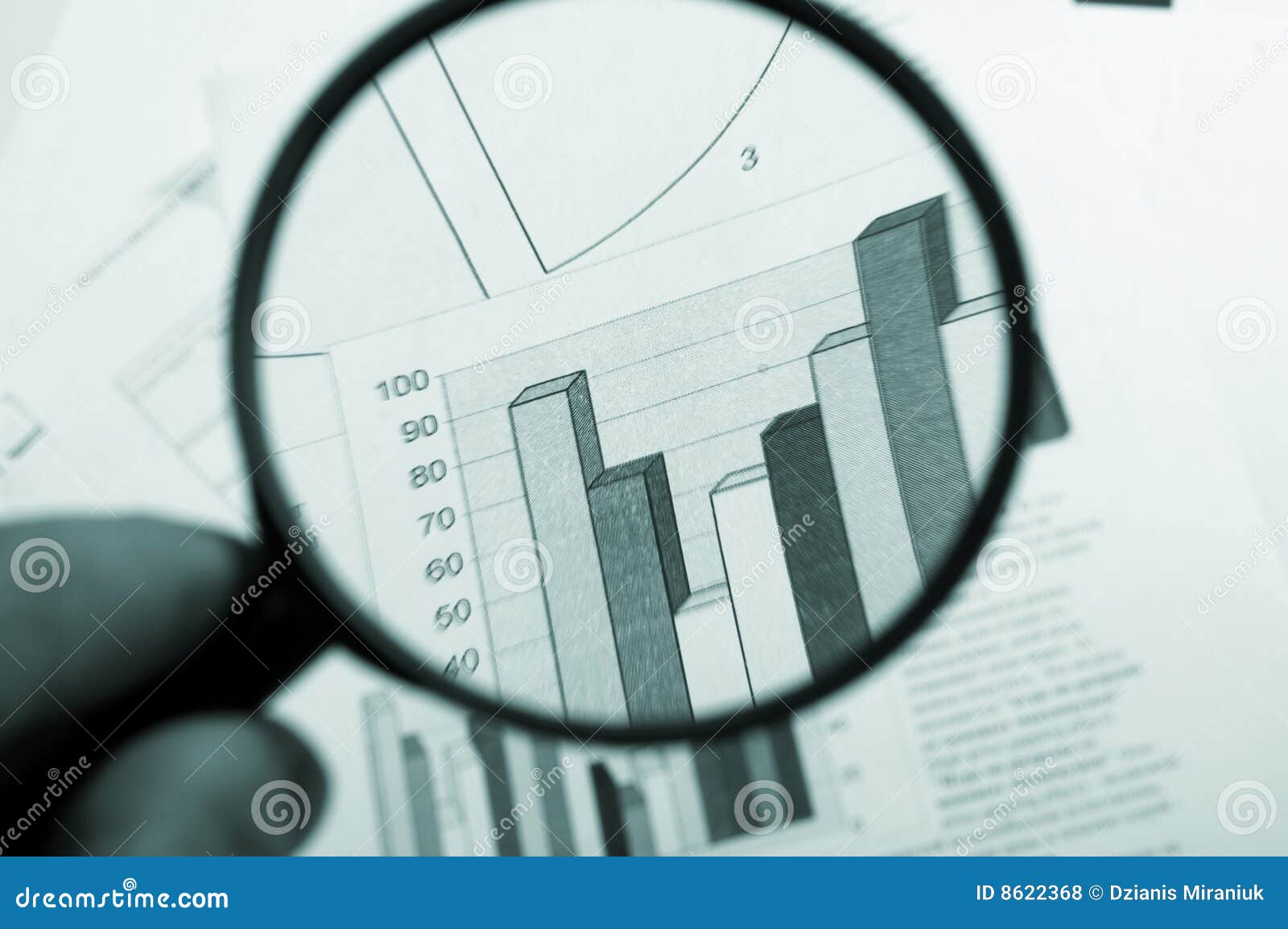 Magnifying Glass, Drawing Diagram Stock Photo - Image of presentation ...