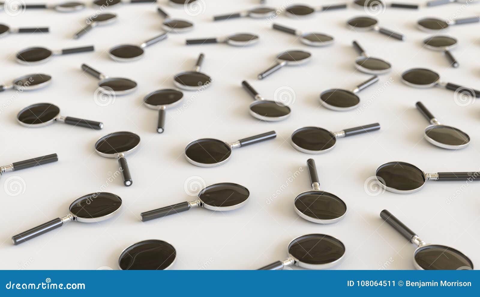 Magnifying Glass` in an Even Grid on a Simple Concrete Surface Stock ...