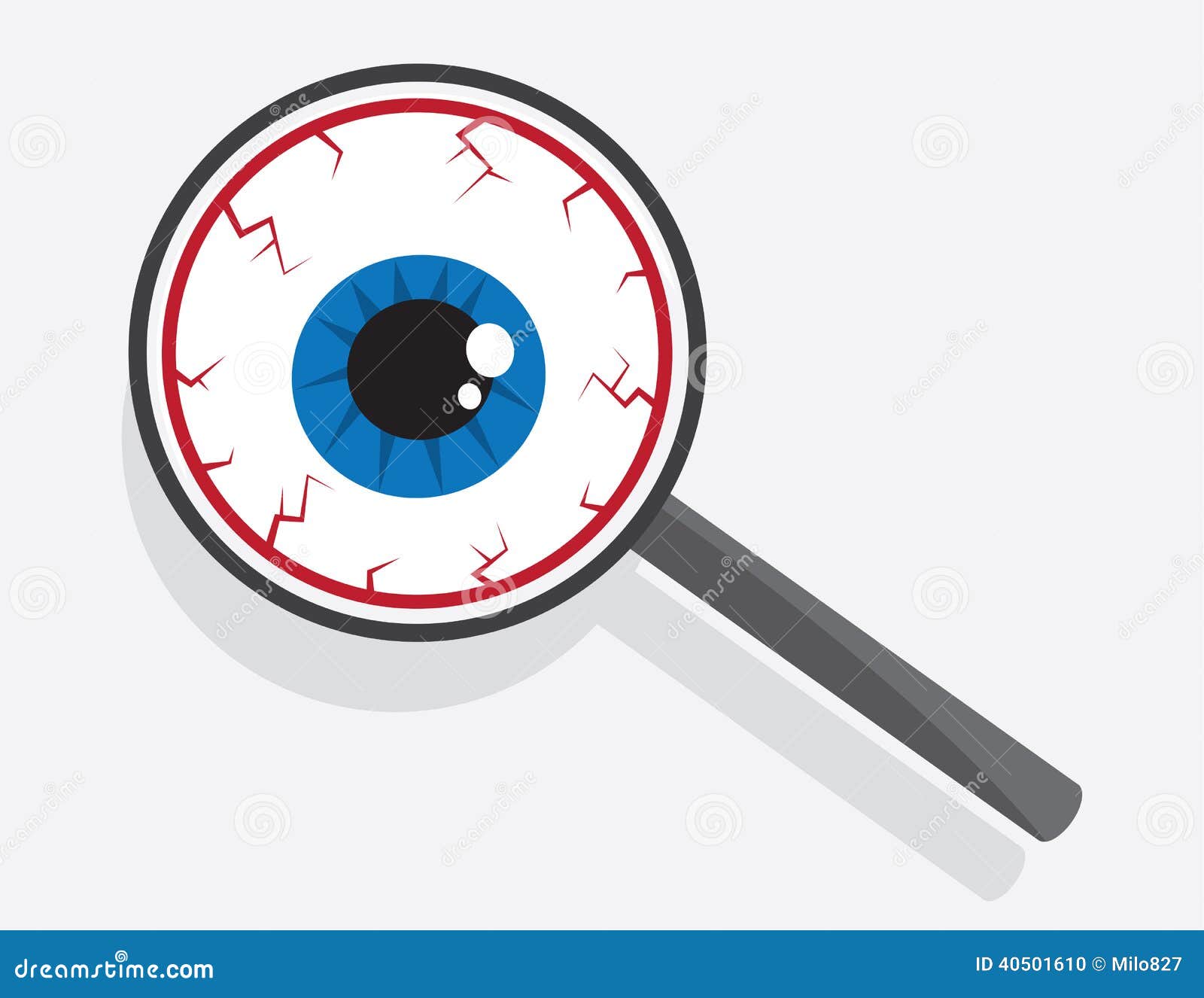 Magnifying Glass Eyeball stock vector. Illustration of crime - 40501610