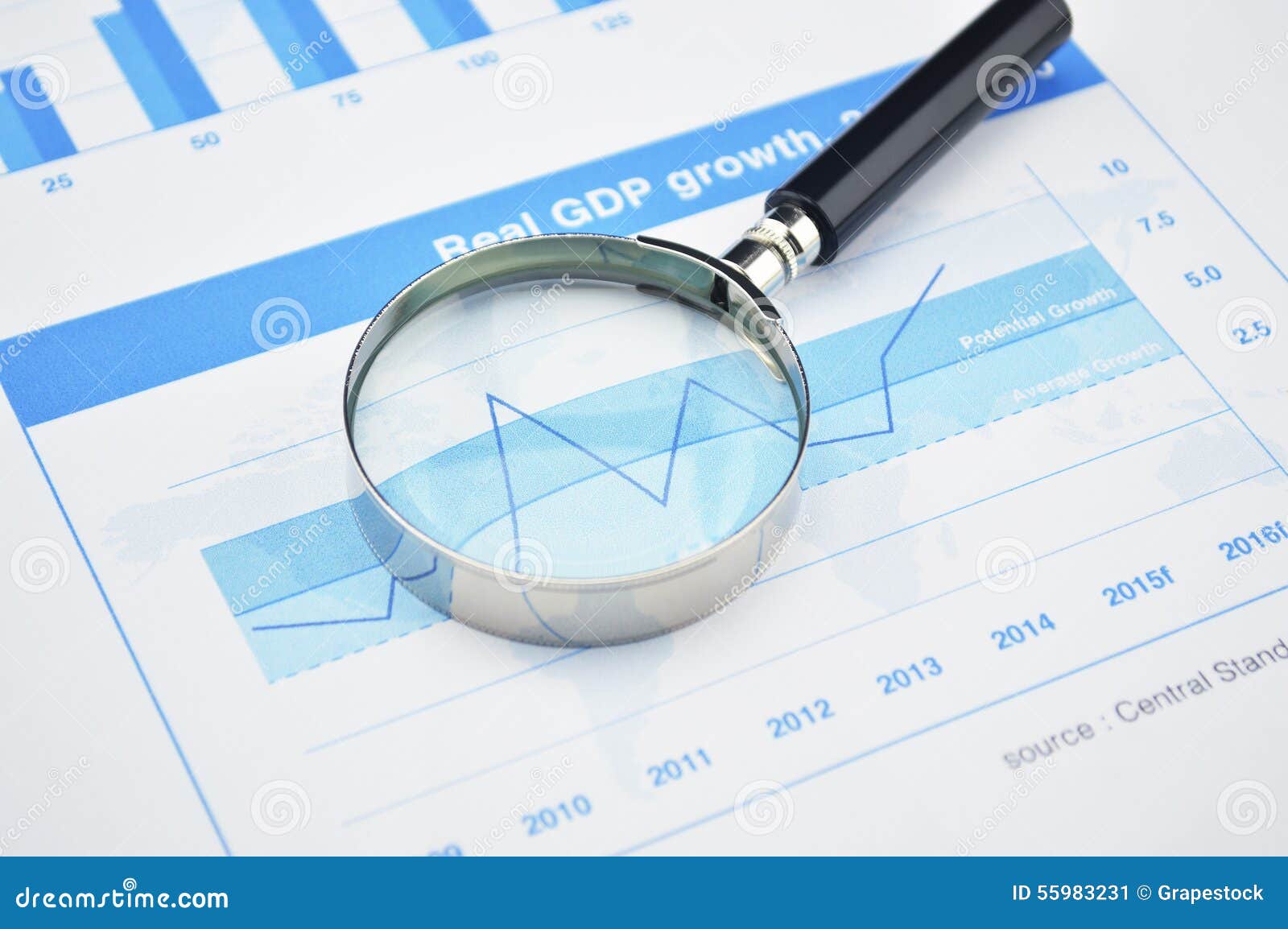 Magnifying Glass On Financial Graph, Accounting Background Stock Image ... Magnifying Glass On Financial Graph, Accounting Background Stock Image ...