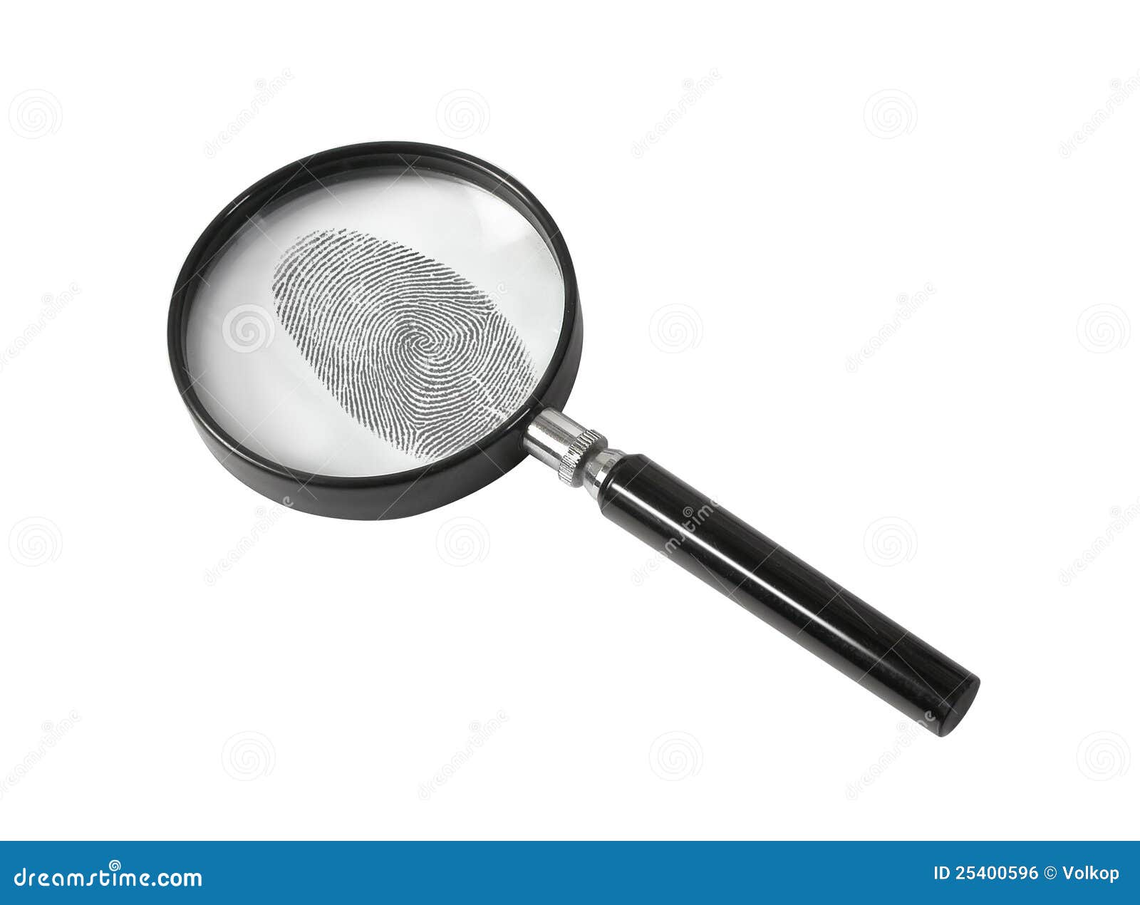 Magnifying Glass and Fingerprint Stock Photo - Image of detective ...