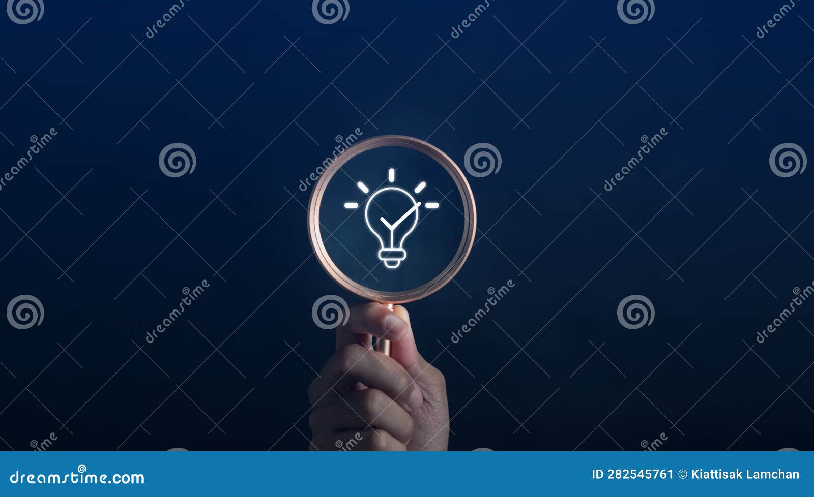 Magnifying Glass Focus To Light Bulb Icon Which for Mind, Creative ...