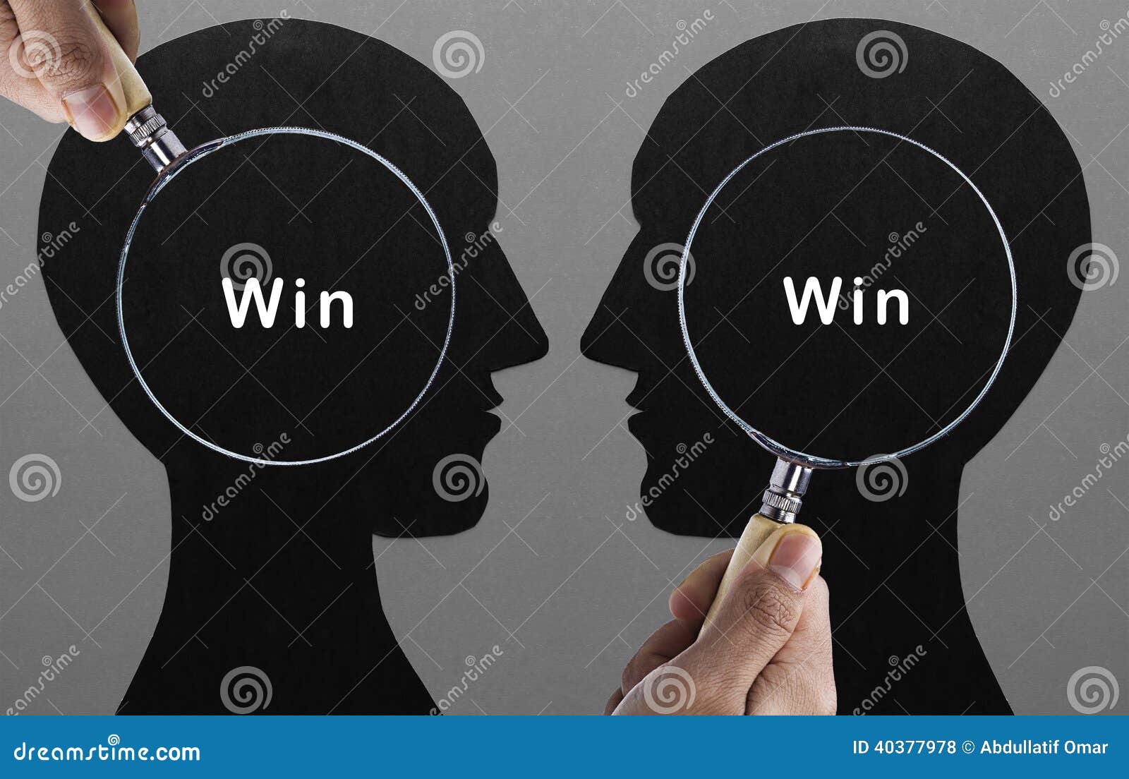 Magnifying Glass Focus on WIN-WIN Situation Stock Photo - Image of idea ...