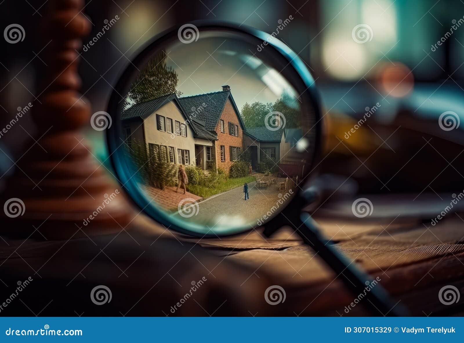 Magnifying Glass Focusing on House Stock Image - Image of appraisal ...