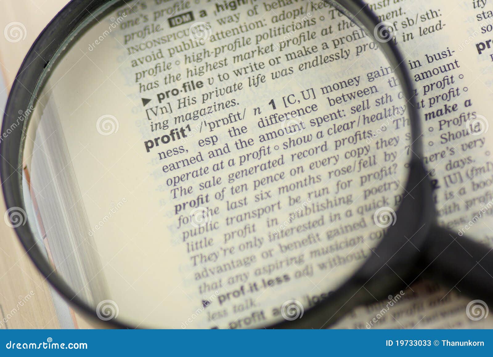 Magnifying Glass Focusing on Profit Word Stock Image - Image of ... Magnifying Glass Focusing on Profit Word Stock Image - Image of ...