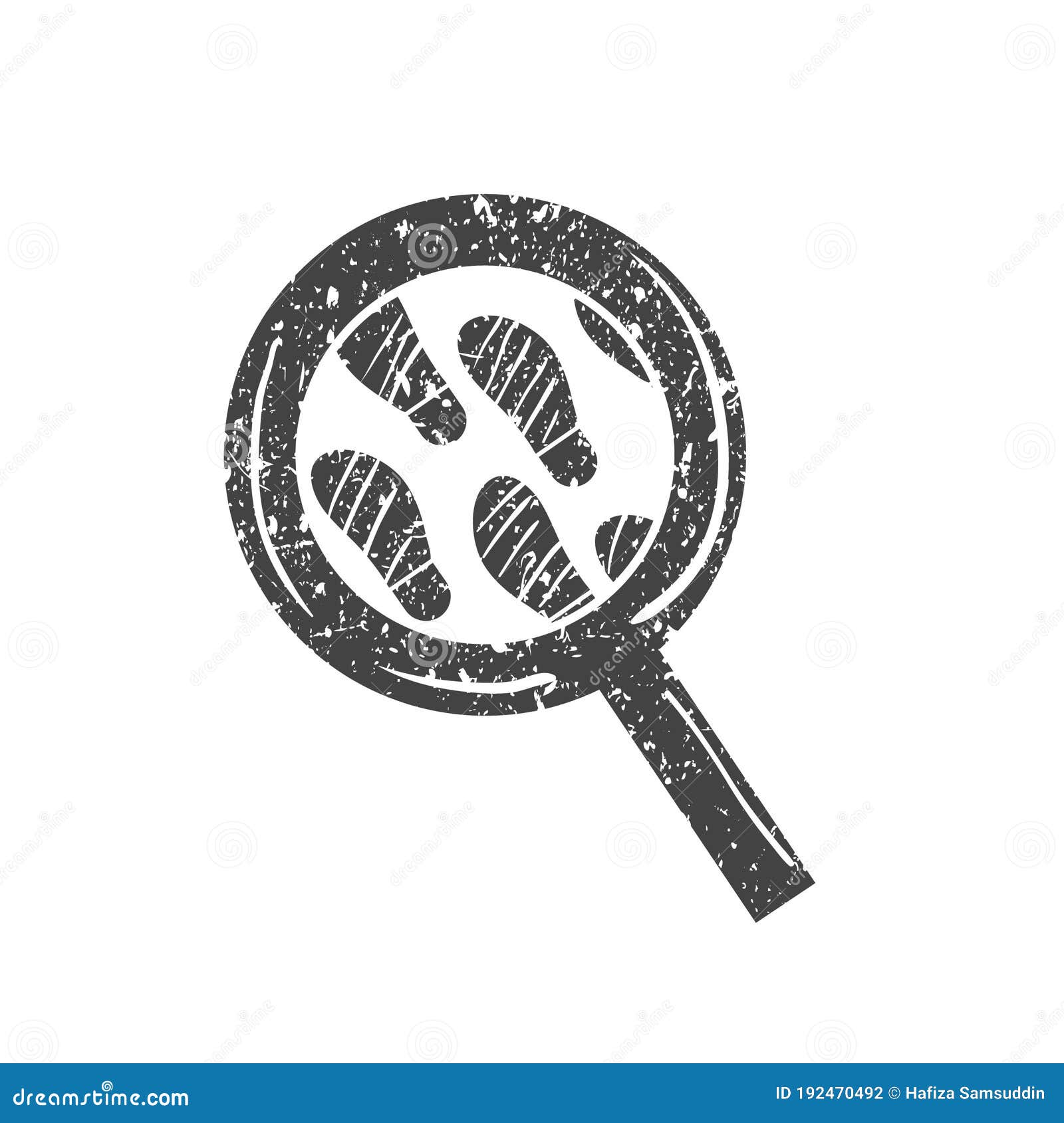 Magnifying Glass with Footprint. Vector Illustration Decorative Design ...