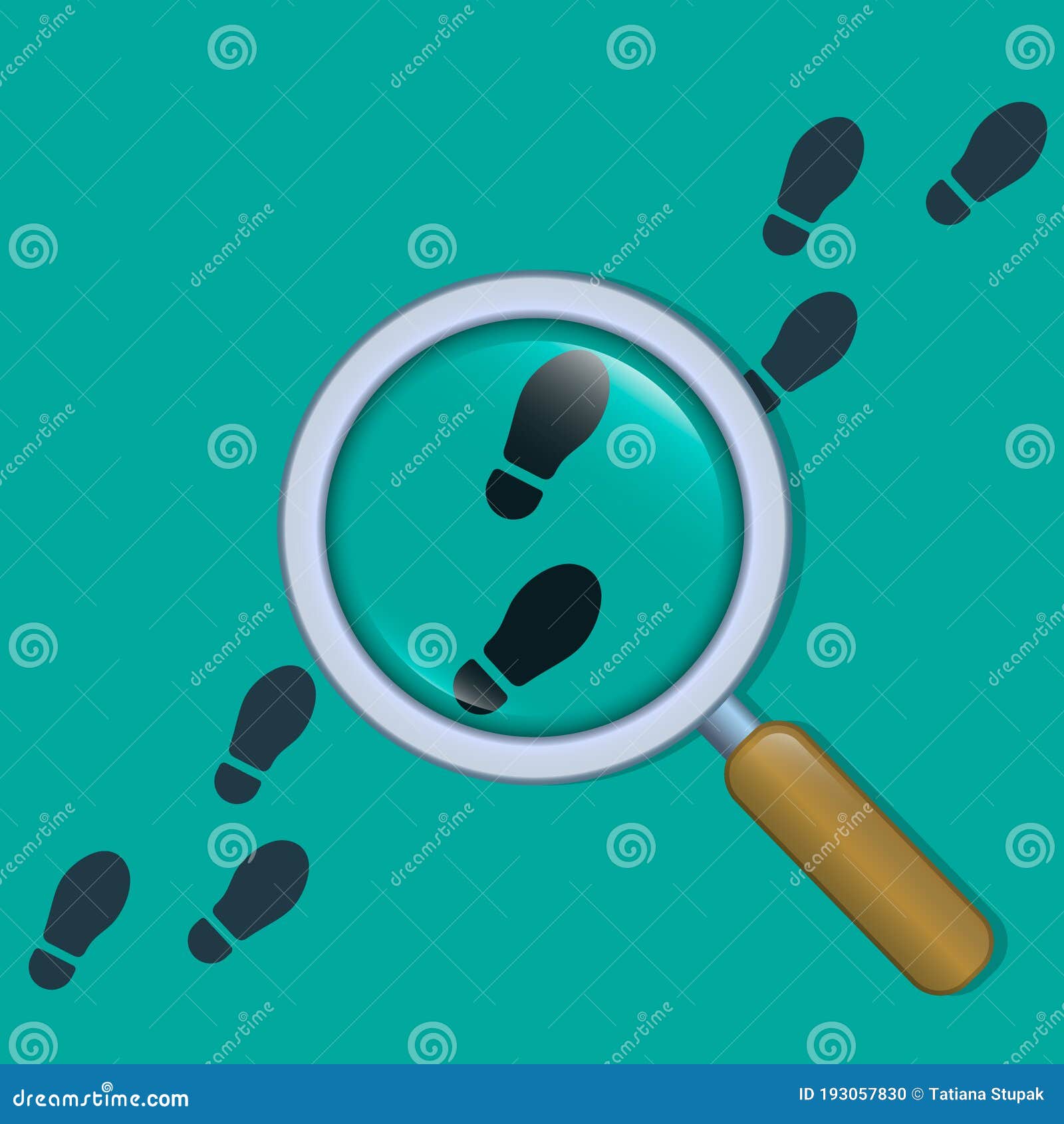 Illustration Of Detective Thinking With Big Question Mark Background ...