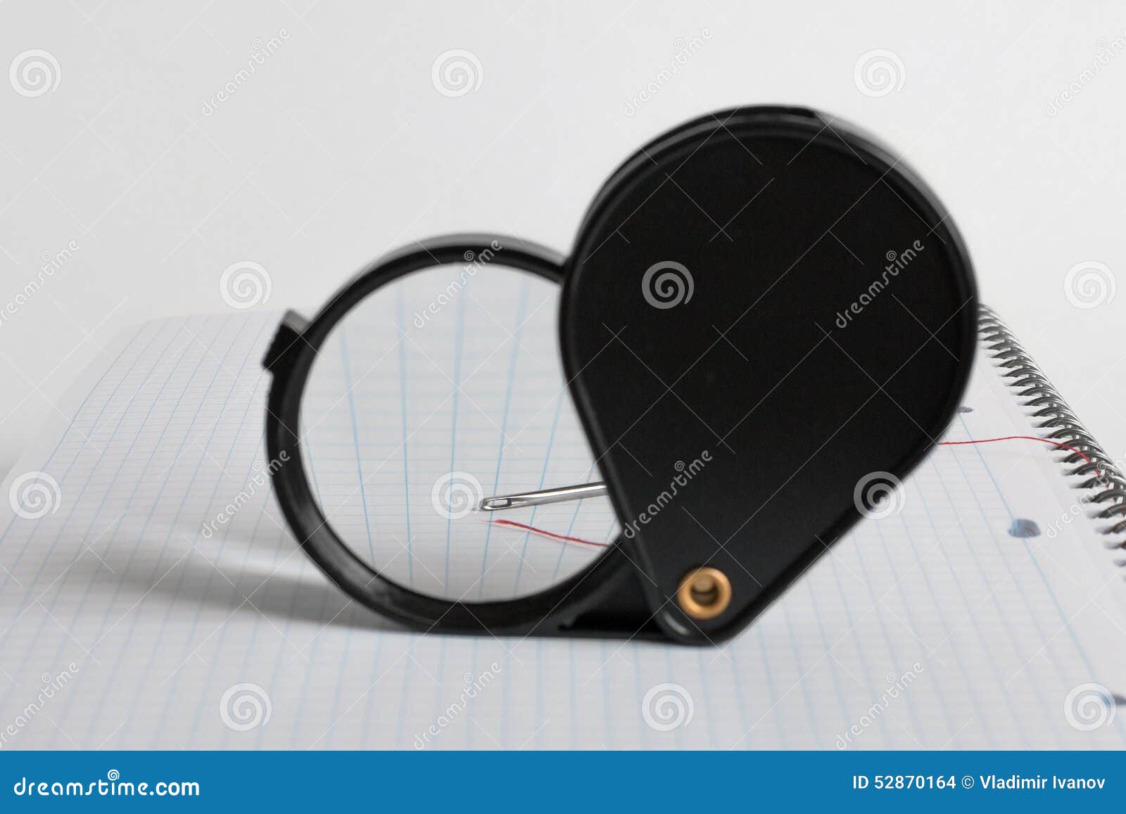 Magnifying Glass in a Frame Stock Photo - Image of oculist, doctor ...