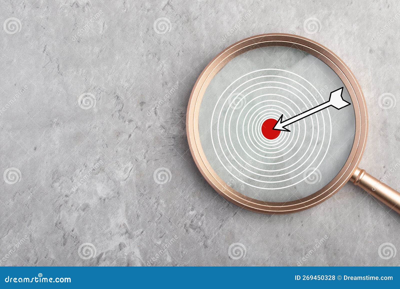 Magnifying Glass with Goals. the Aim of Success Stock Illustration ...