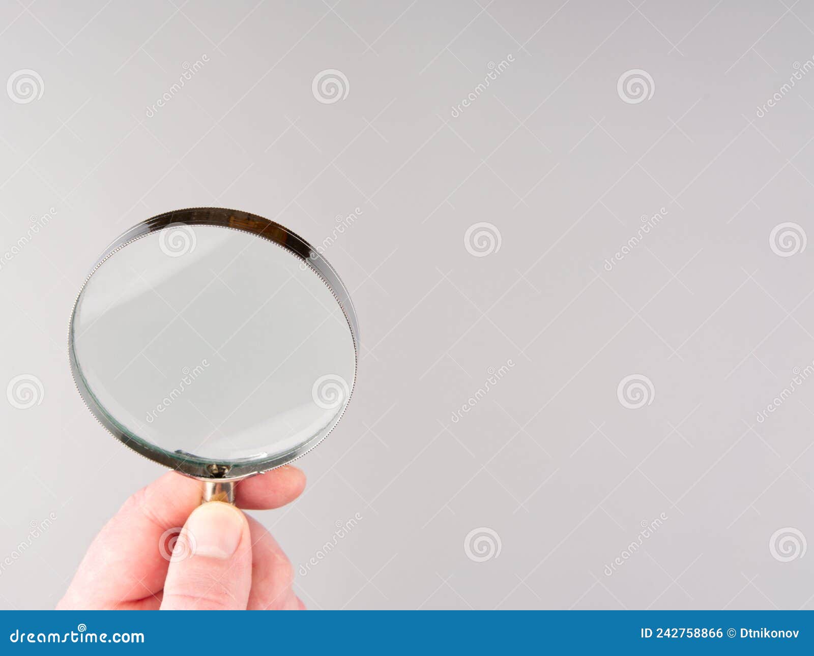 Magnifying Glass on a Gray Background. Stock Photo - Image of graphic ...