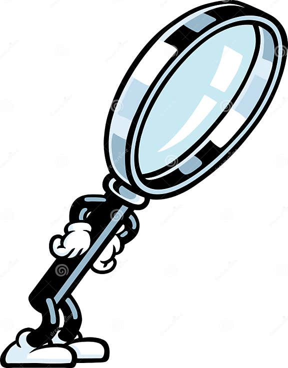 Magnifying Glass Guy stock vector. Illustration of animated - 21156878