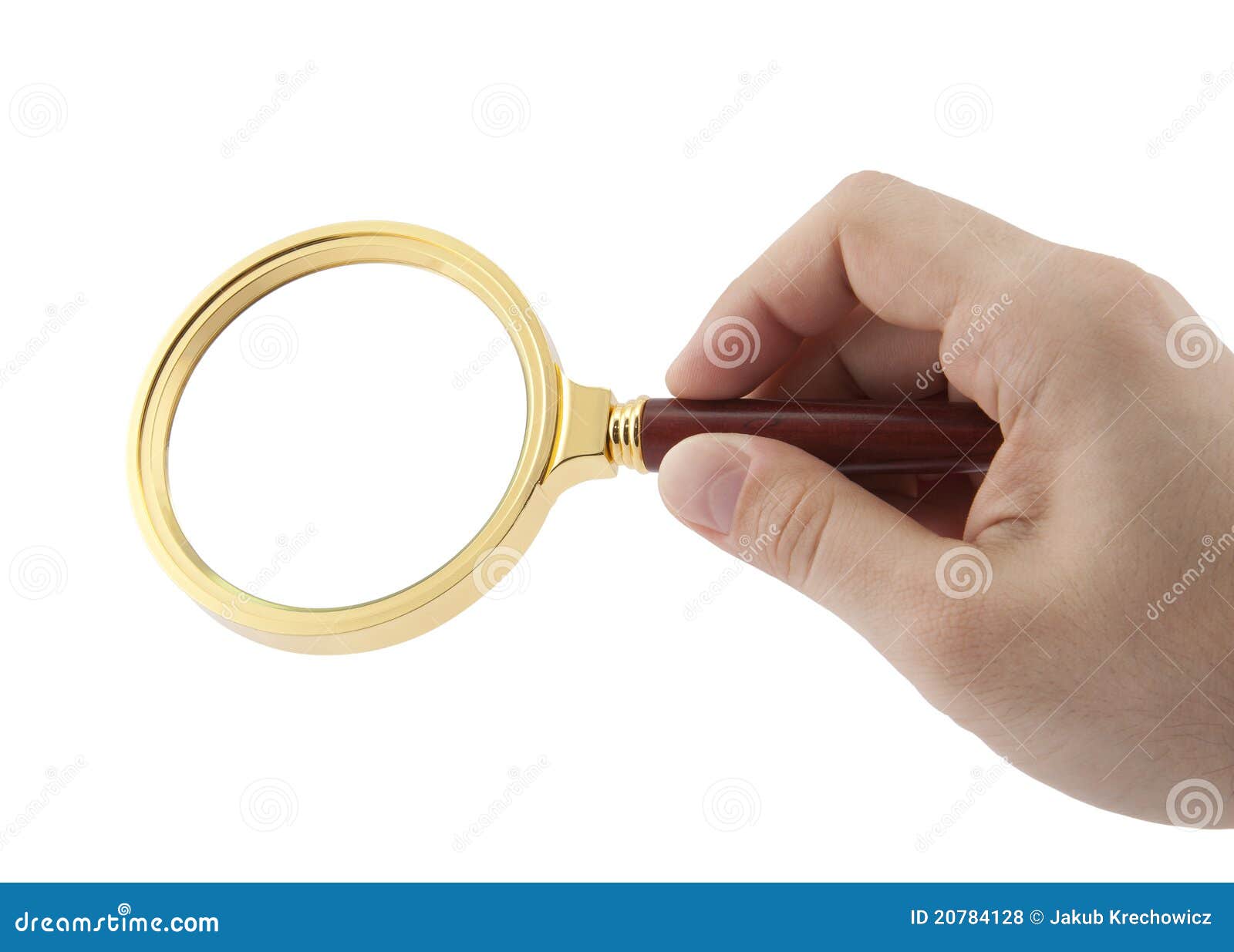 Magnifying glass in hand stock photo. Image of finger - 20784128