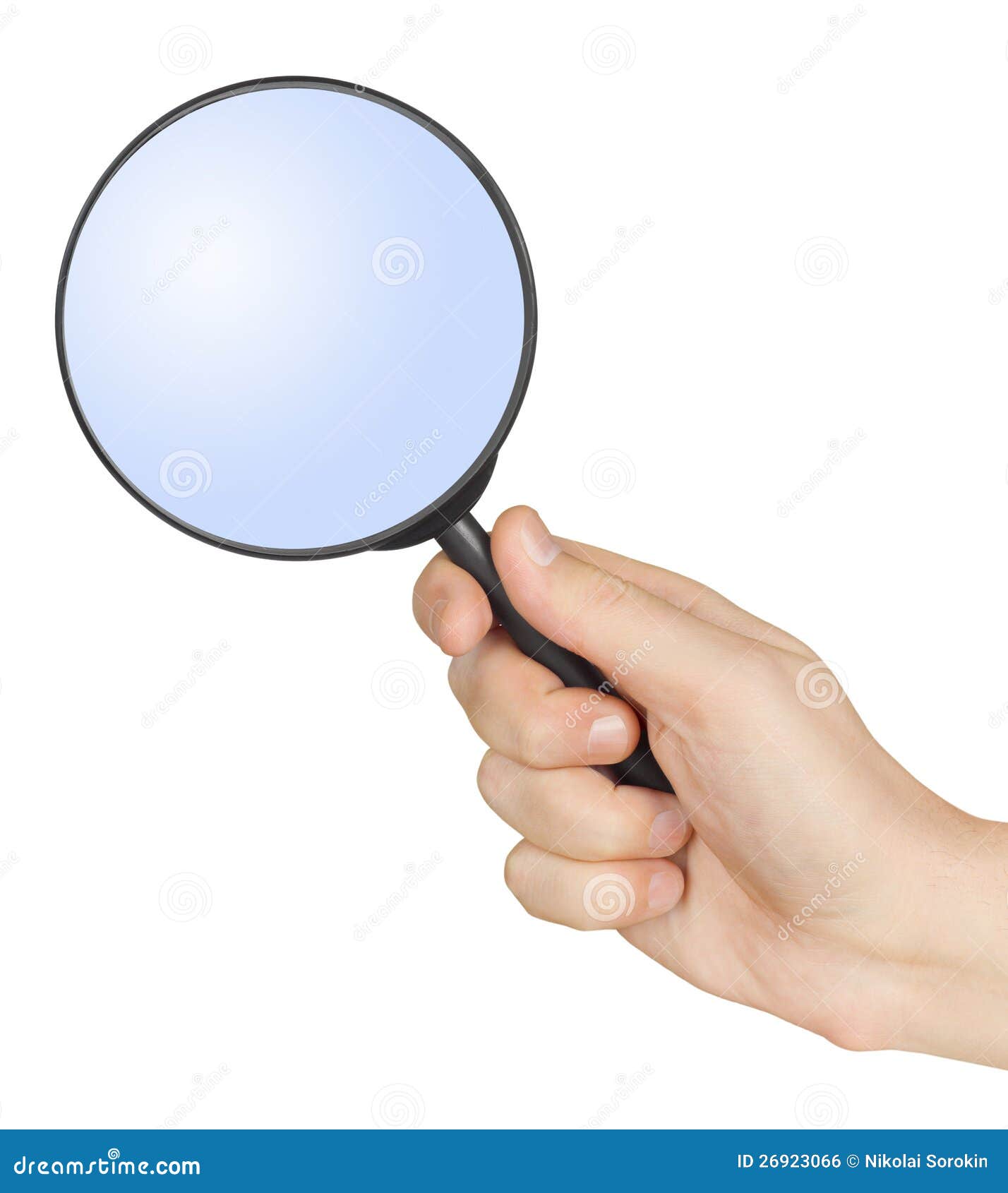 Magnifying glass in hand stock photo. Image of lens, background - 26923066