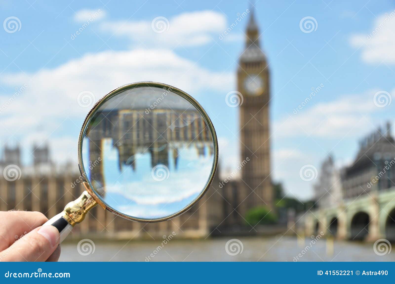 Magnifying Glass in the Hand Stock Image - Image of landmark, london ...