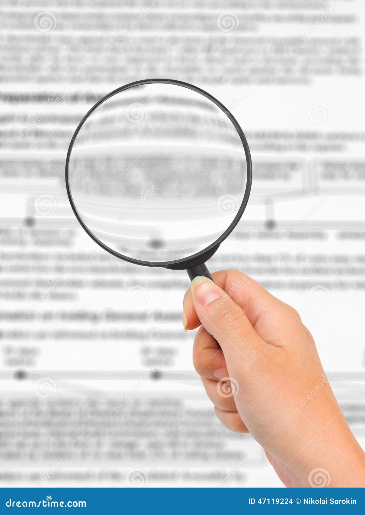 Magnifying Glass in Hand and Business Text Stock Photo - Image of idea ...