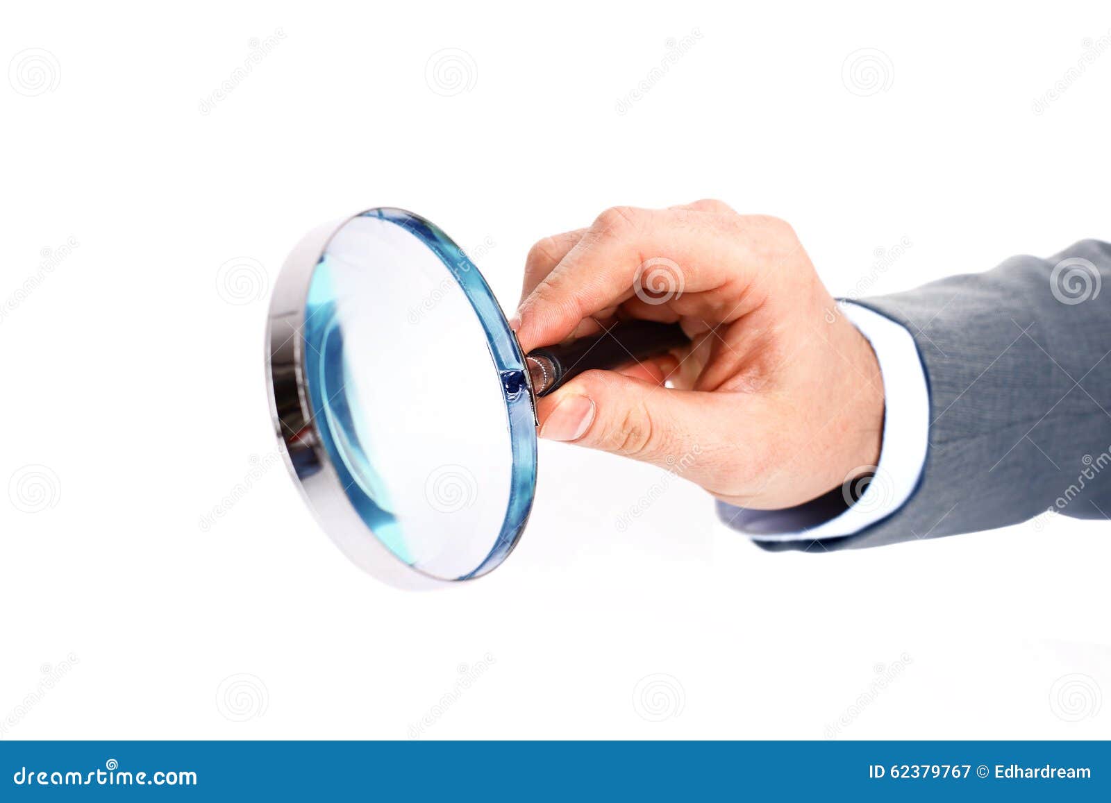 Magnifying glass in hand stock image. Image of blank - 62379767