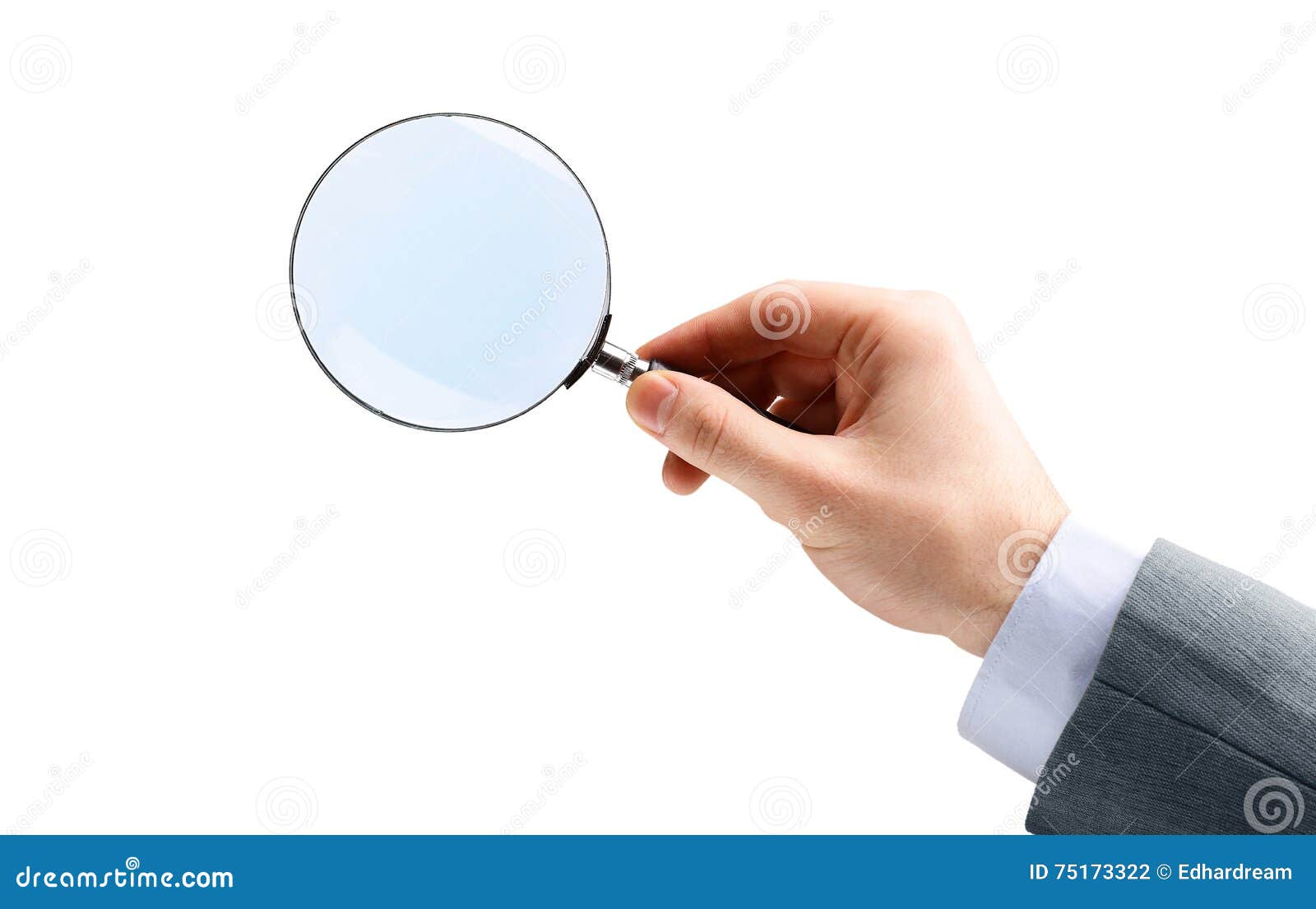Magnifying glass in hand stock photo. Image of experiment - 75173322