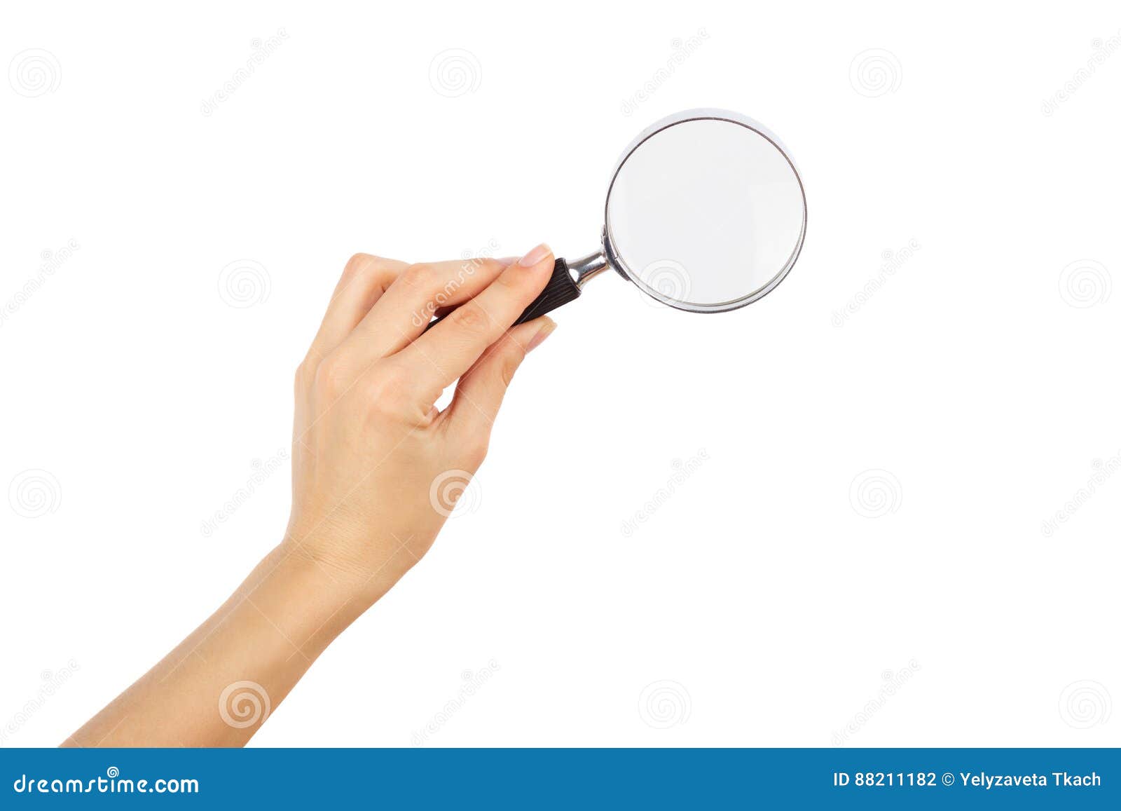 Magnifying Glass in the Hand, Isolated Stock Photo - Image of enlarger ...