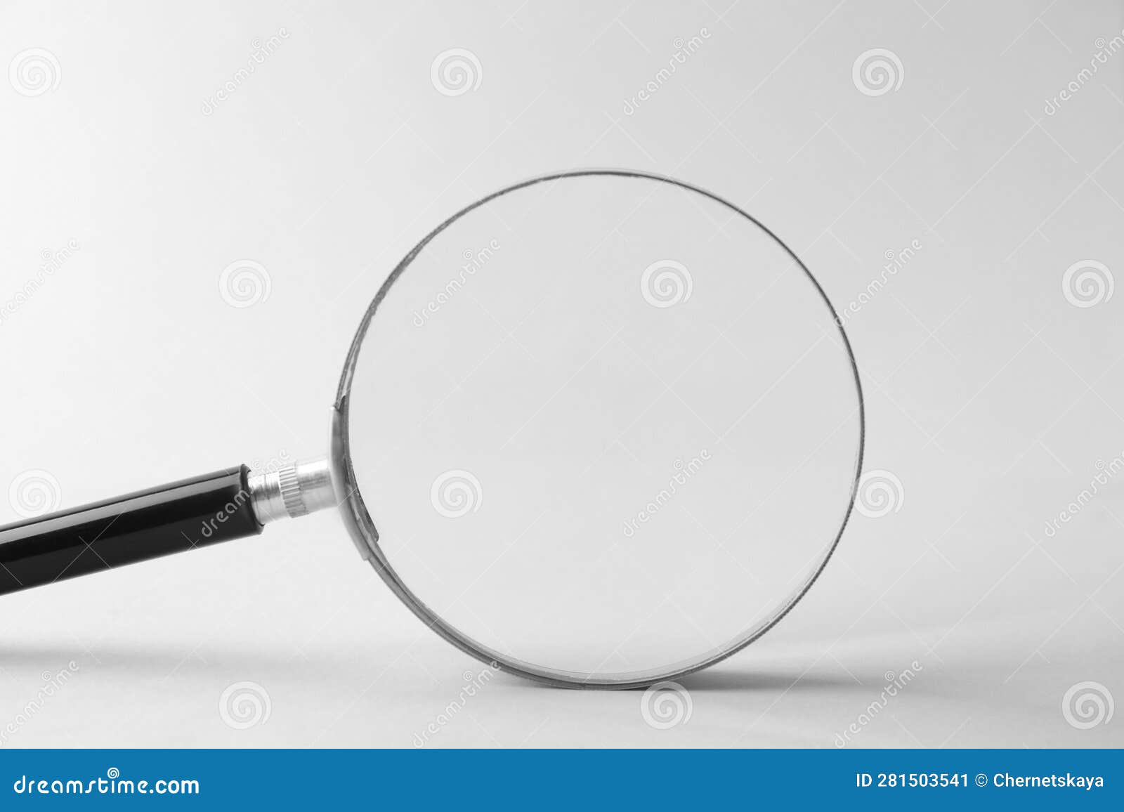 Magnifying Glass with Handle on White Background Stock Image - Image of ...