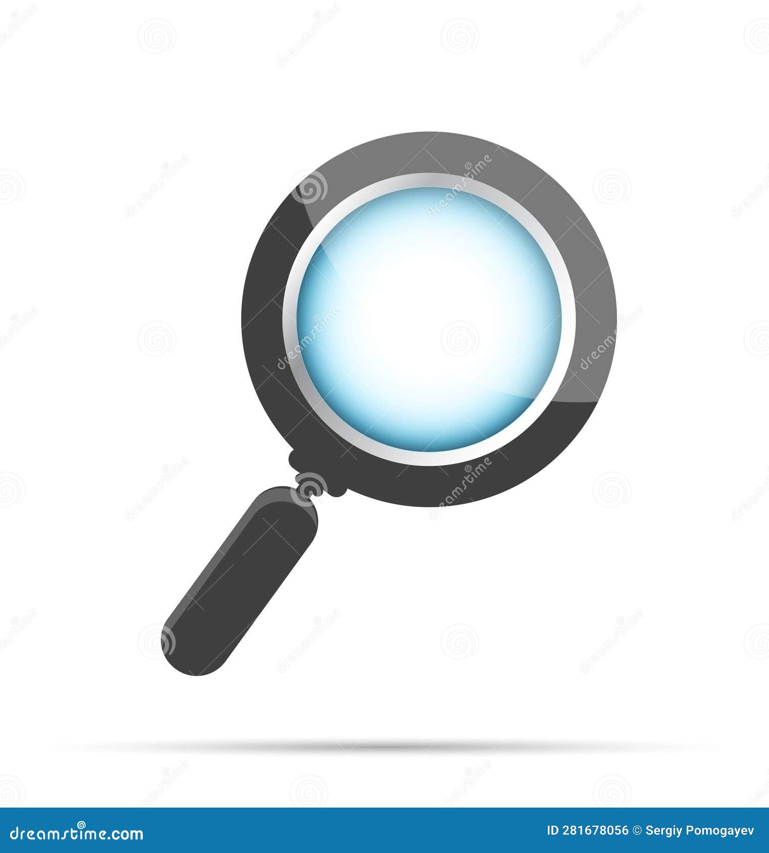 Magnifying Glass Icon. Flat Illustration Stock Vector - Illustration of ...