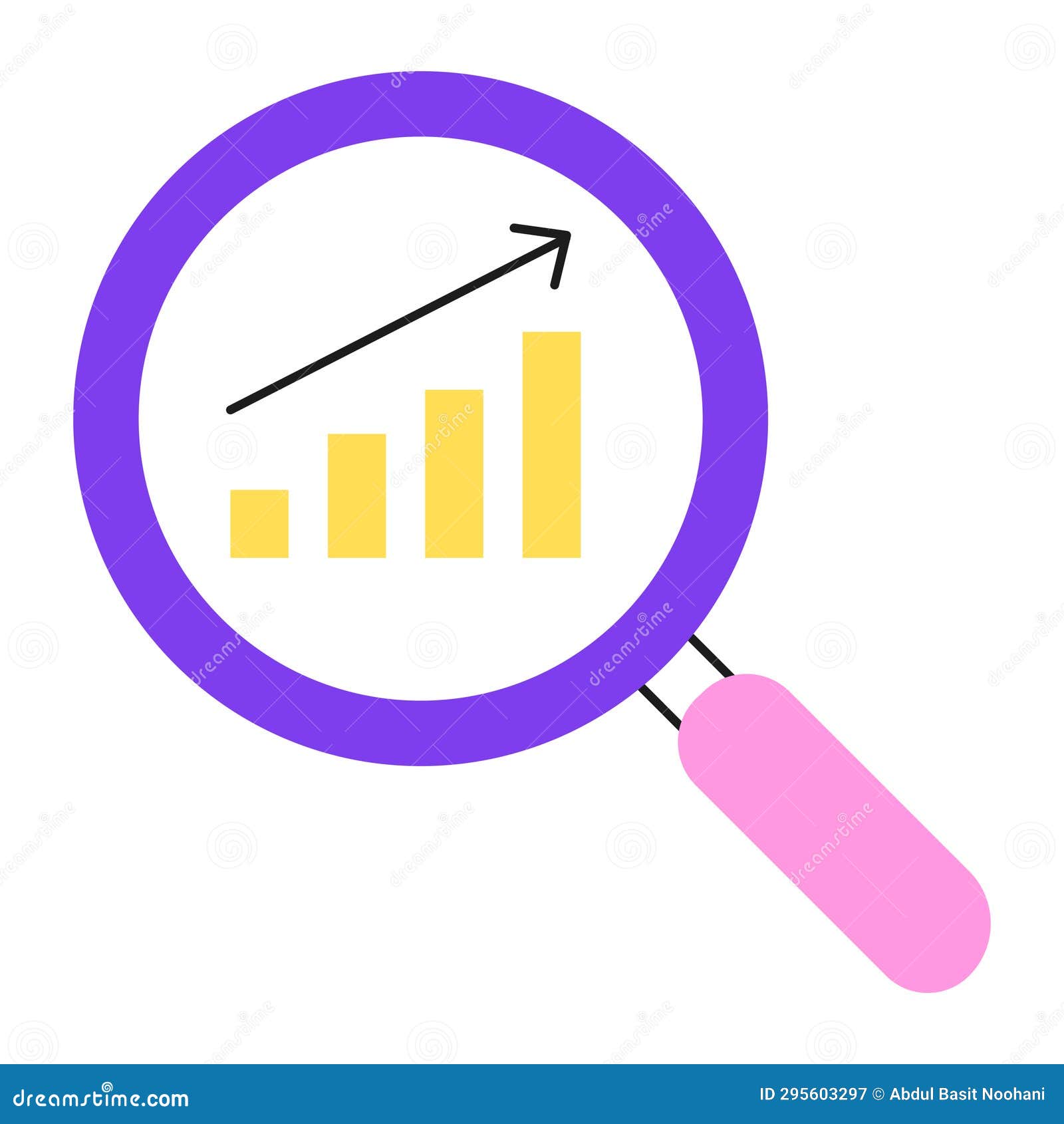 A Magnifying Glass Icon with a Graph, Representing Data Analysis, Data ... A Magnifying Glass Icon with a Graph, Representing Data Analysis, Data ...