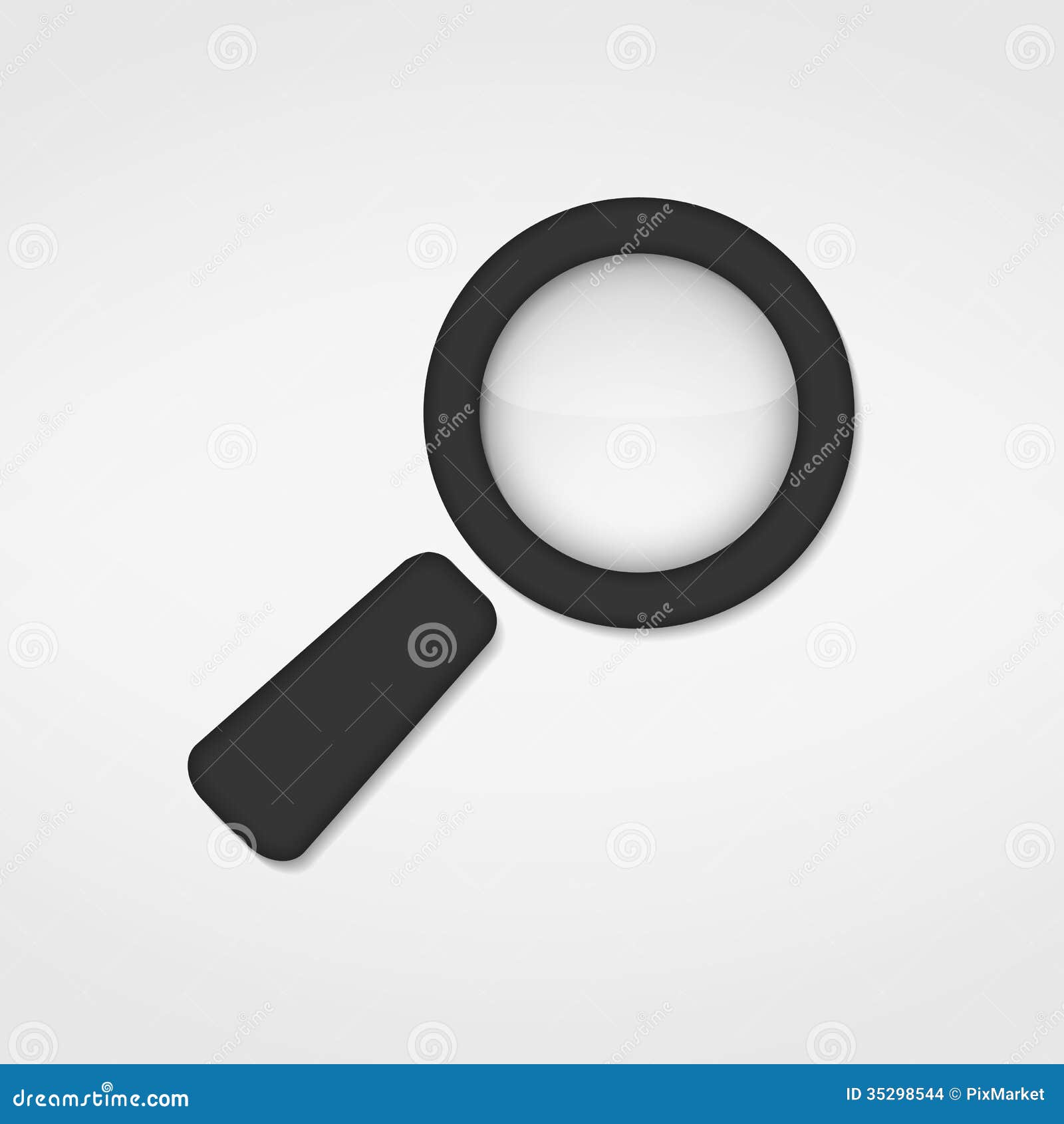 Magnifying Glass Icon stock vector. Illustration of handle - 35298544