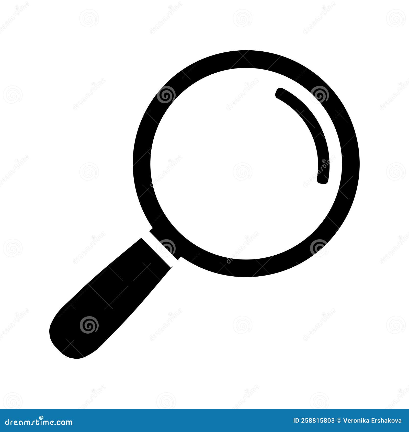 Magnifying Glass Icon with Reflection. Magnifier Stock Vector ... Magnifying Glass Icon with Reflection. Magnifier Stock Vector ...