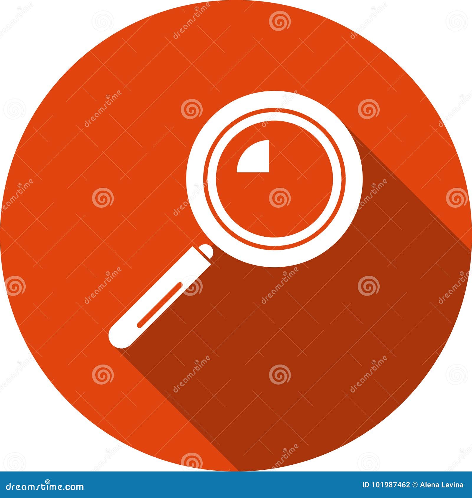 Magnifying glass icon stock vector. Illustration of research - 101987462