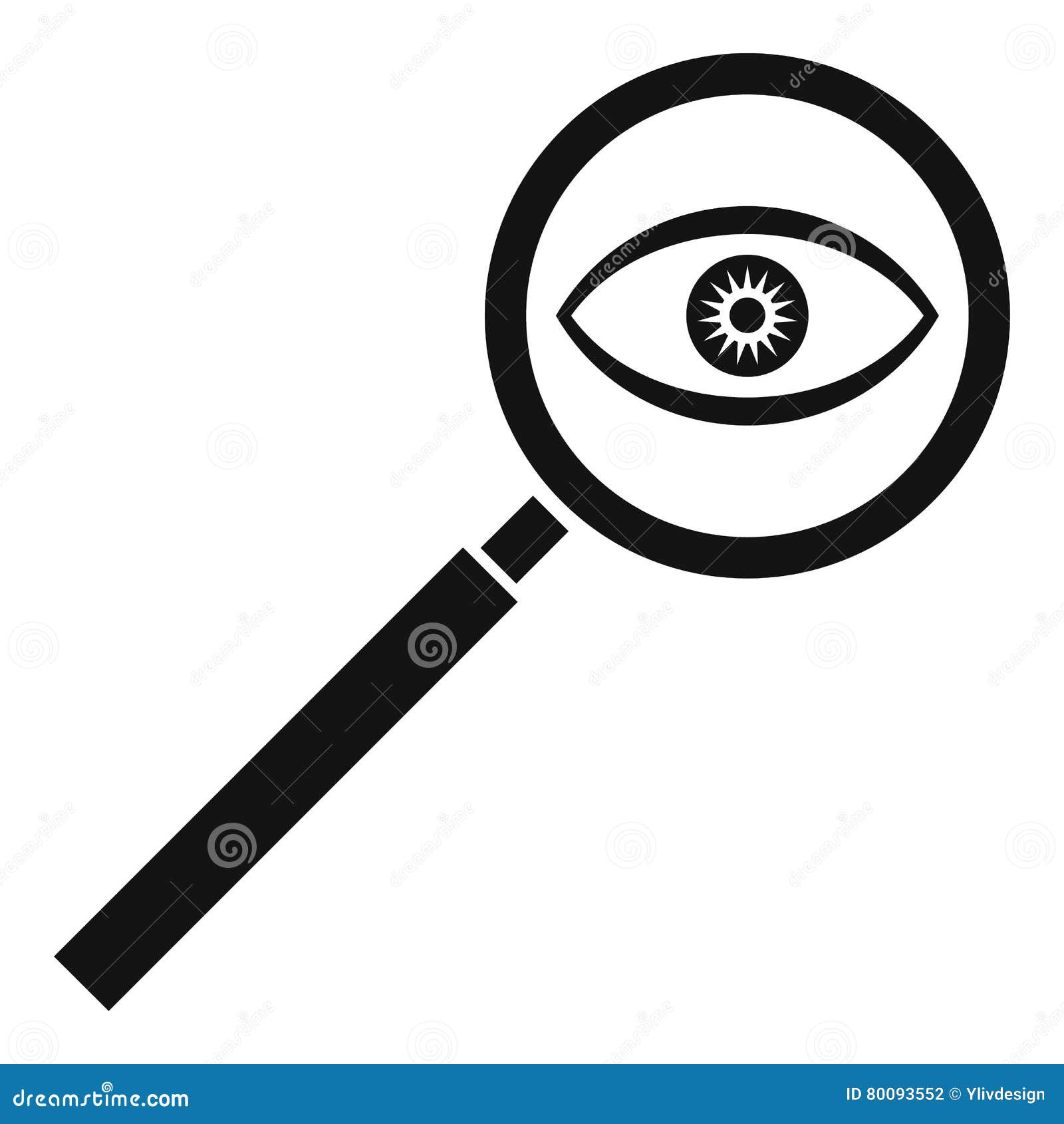 Magnifying Glass Icon, Simple Style Stock Vector - Illustration of ...