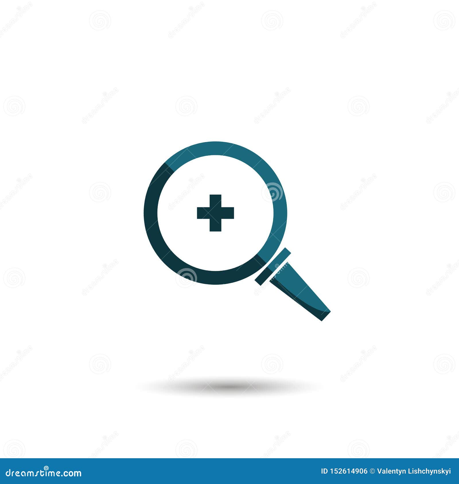 Magnifying Glass Icon. Vector Flat Web Symbol on White Stock ...