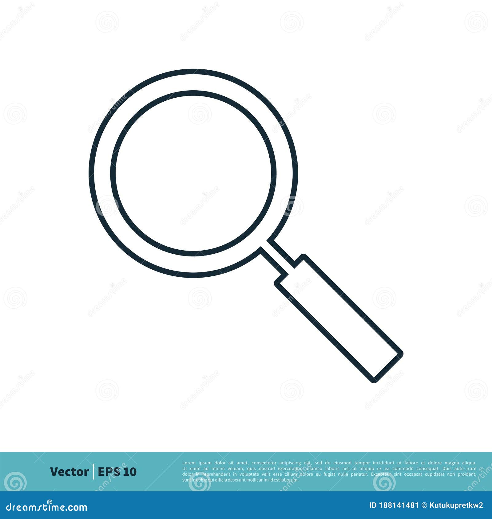 Magnifying Glass Icon Vector Logo Template Illustration Design. Vector ...