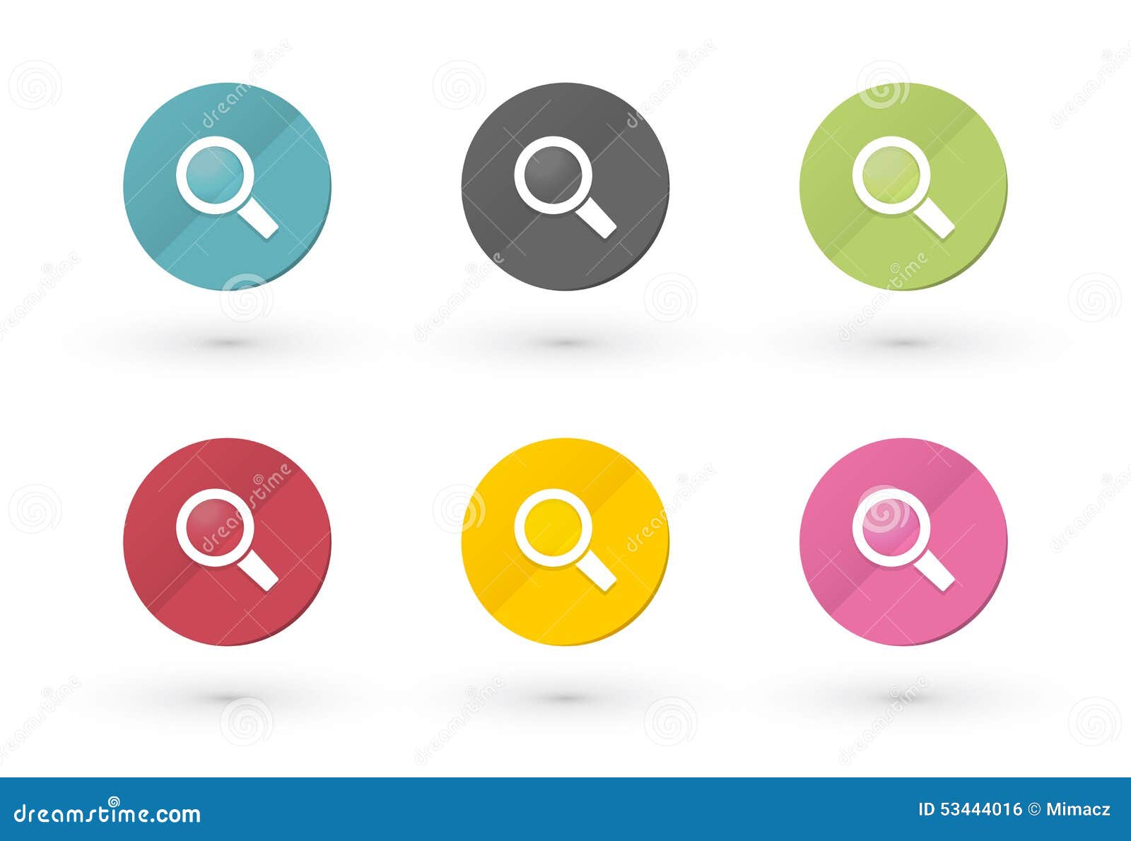 Magnifying glass icons stock vector. Illustration of macro - 53444016