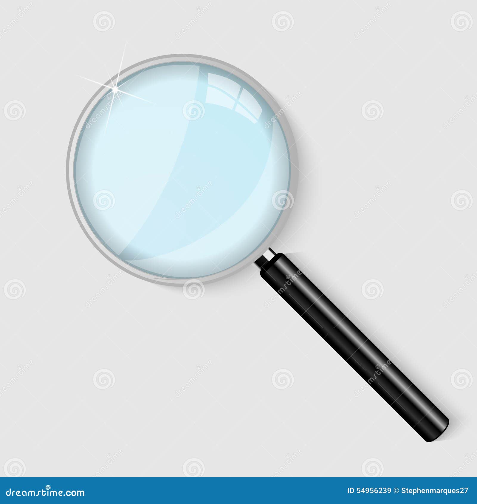 Magnifying Glass Illustration on a Grey Background Stock Vector ...