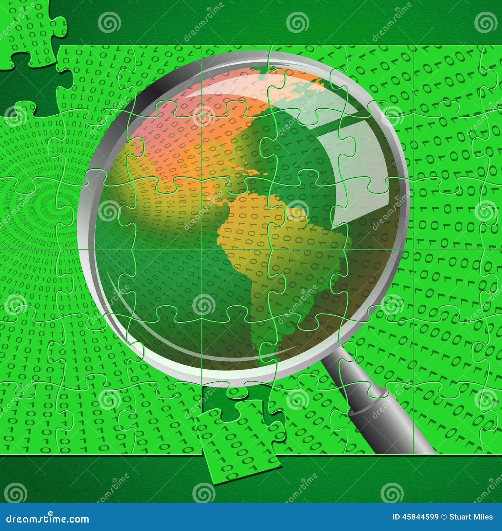 Magnifying Glass Indicates Check Up and Checkup Stock Illustration ...