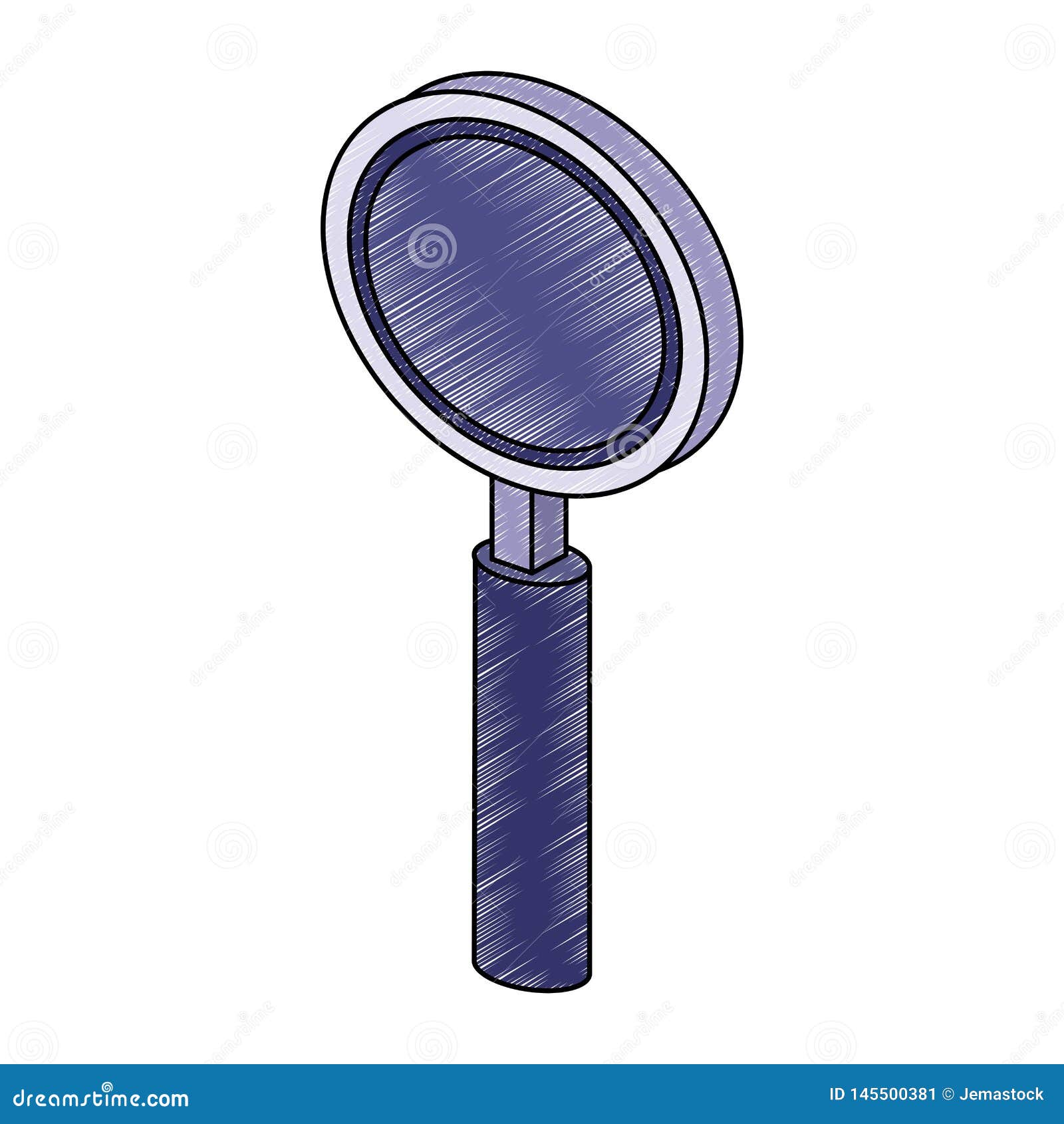 Magnifying Glass Isometric Scribble Stock Vector - Illustration of ...