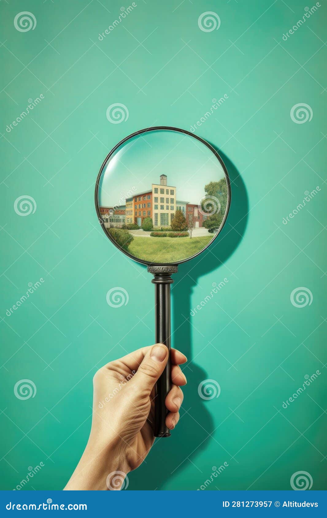 Magnifying Glass on a Job Advertisement Stock Illustration ...