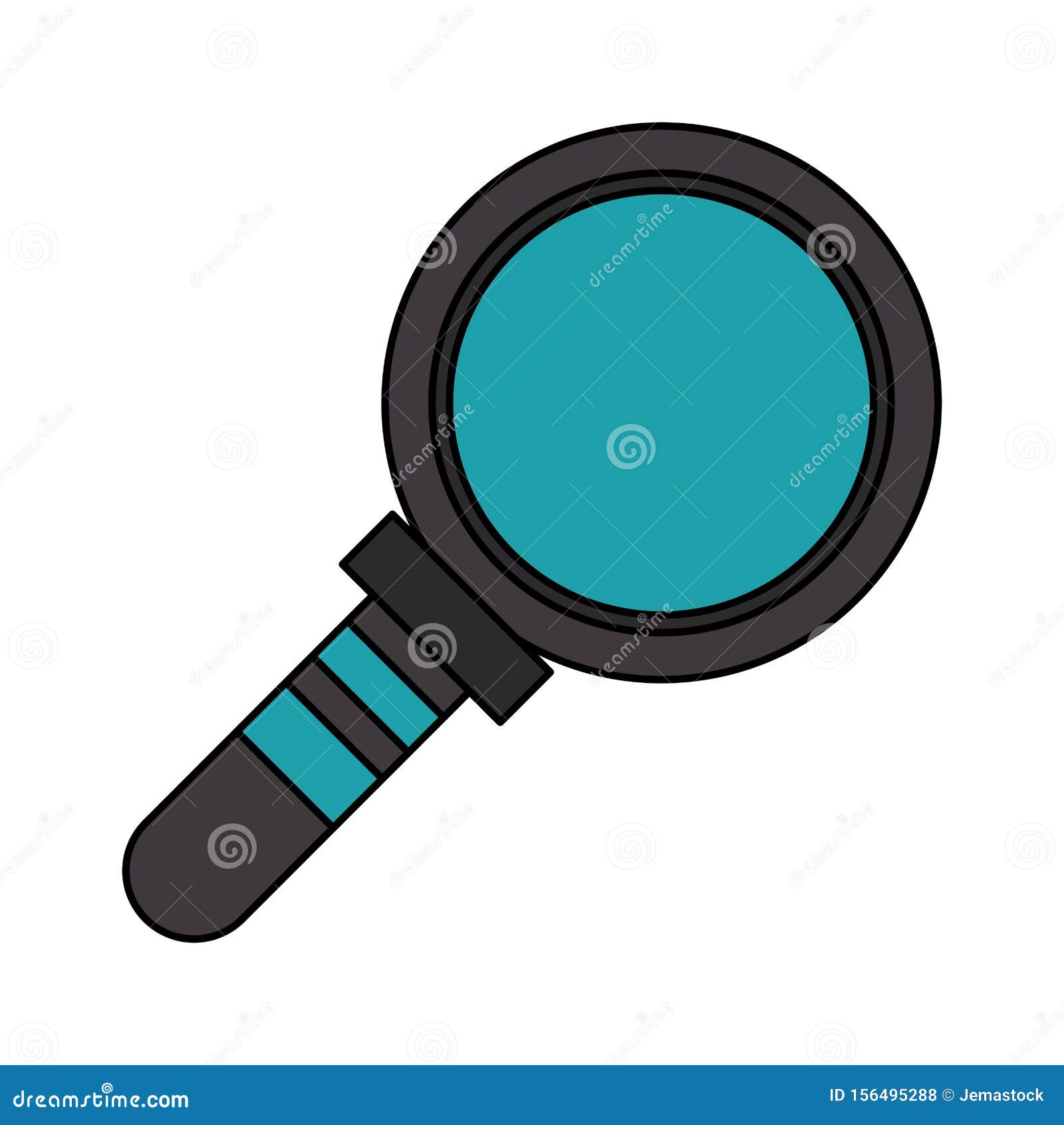 Magnifying Glass Lab Len Cartoon Vector Illustration | CartoonDealer ...