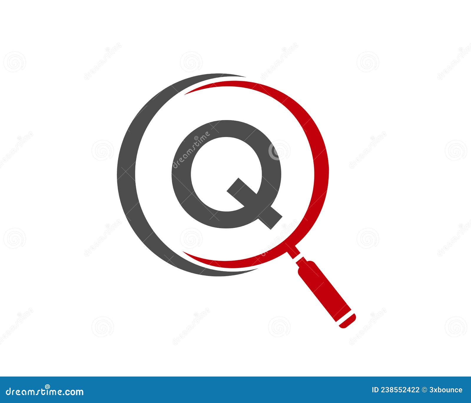 Magnifying Glass on Letter Q Concept. Search Logo Stock Vector ...