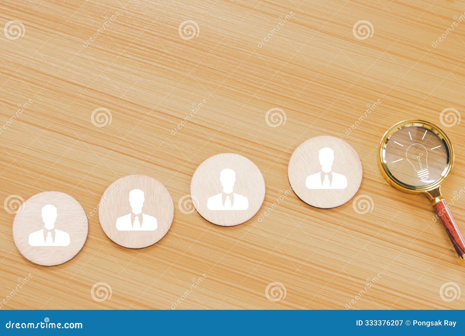 Magnifying Glass with Light Bulb Icon, Representing the Search for ...