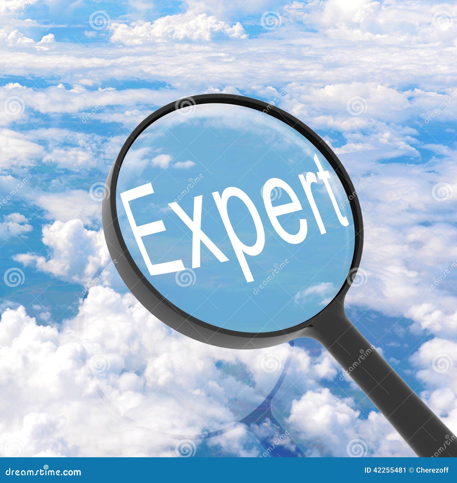 Magnifying Glass Looking Expert Stock Illustration - Illustration of ...