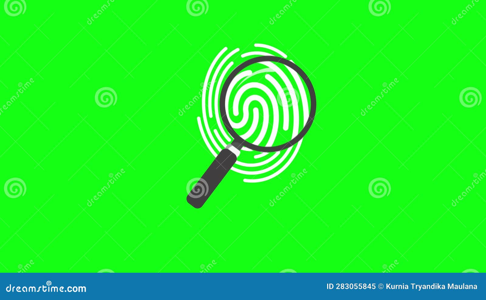 Magnifying Glass Looking for Fingerprints Animated Forensic Suspect and ...