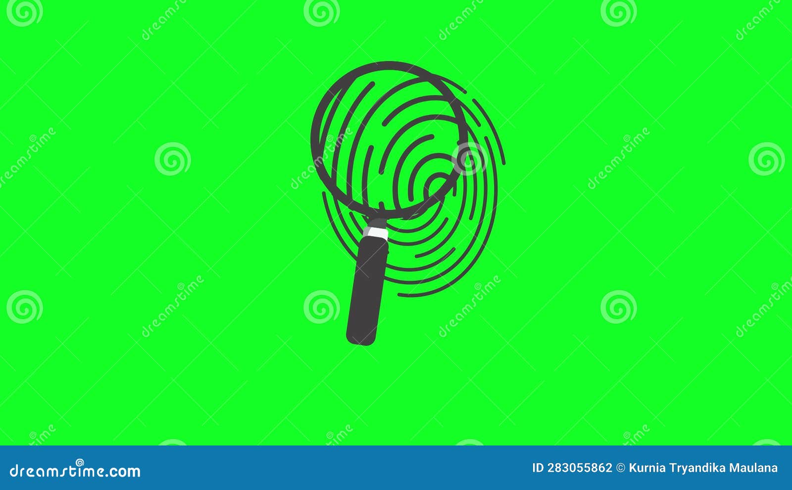 Magnifying Glass Looking for Fingerprints Animated Forensic Suspect and ...