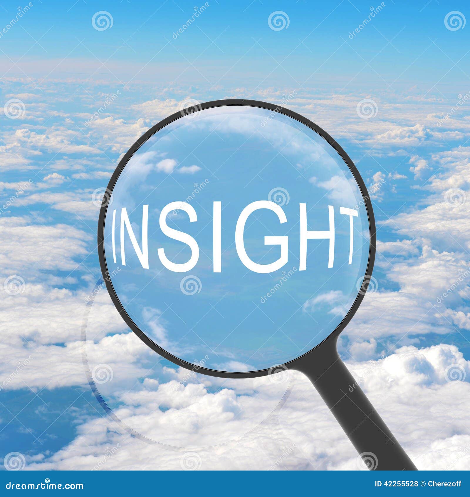 Magnifying Glass Looking INSIGHT Stock Illustration - Image: 42255528