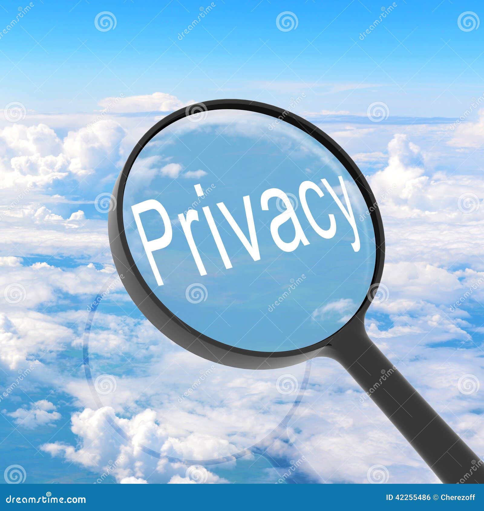 Magnifying Glass Looking Privacy Stock Illustration - Illustration of ...