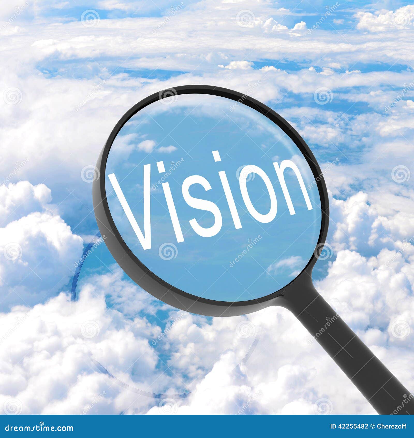 Magnifying Glass Looking Vision Stock Illustration - Illustration of ...