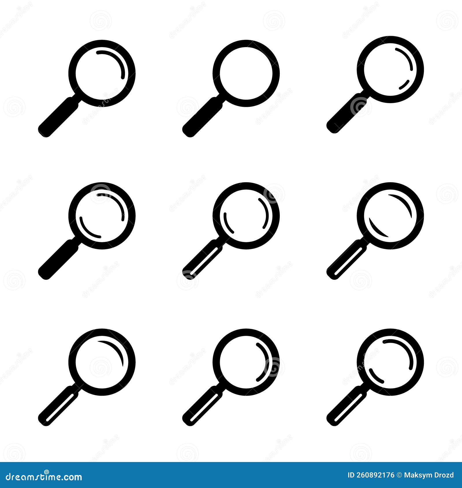 Magnifying Glass Loupe Icon. Vector Isolated Symbol. Search Icon Vector ... Magnifying Glass Loupe Icon. Vector Isolated Symbol. Search Icon Vector ...