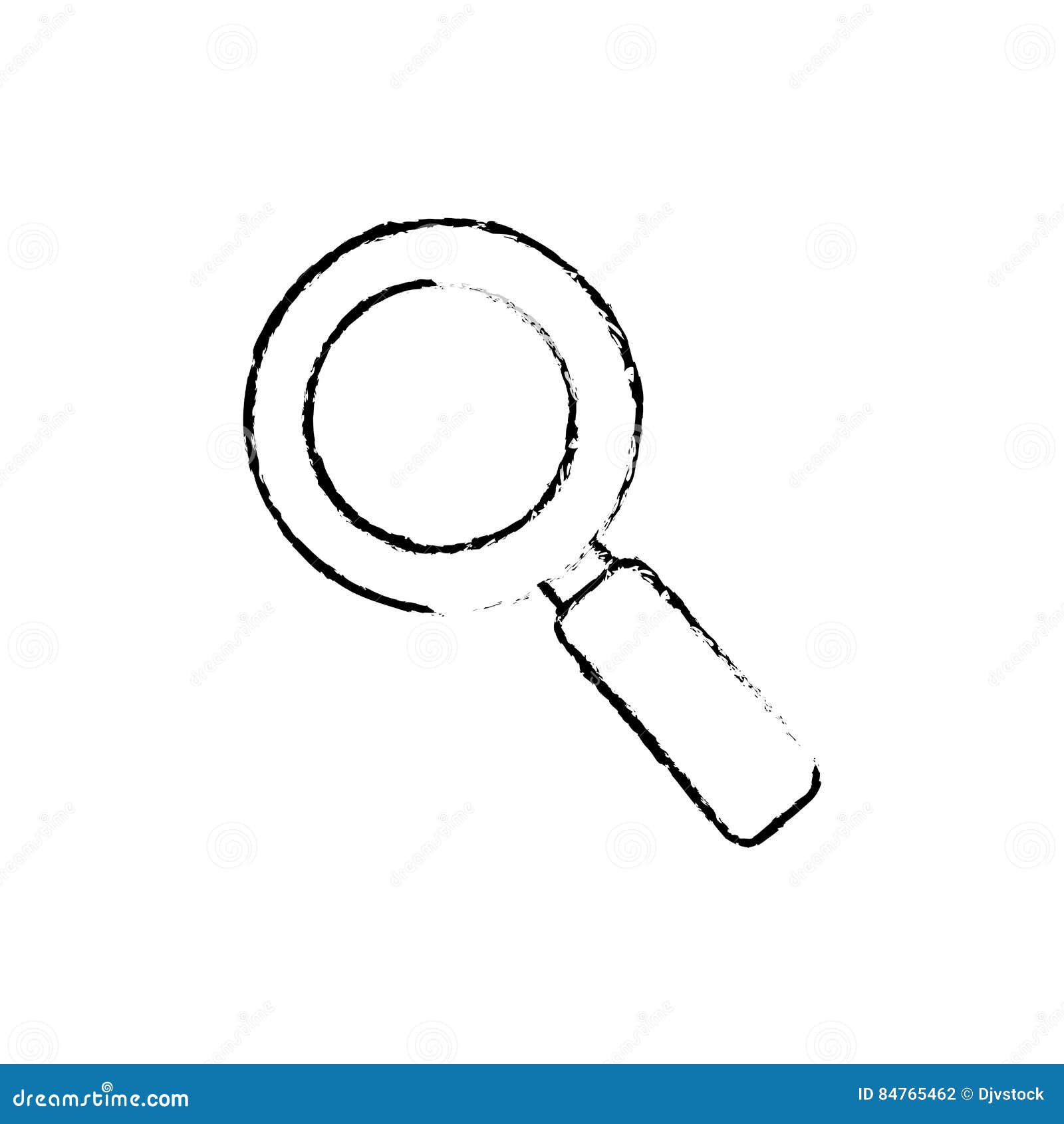 Magnifying glass lupe stock illustration. Illustration of draw - 84765462