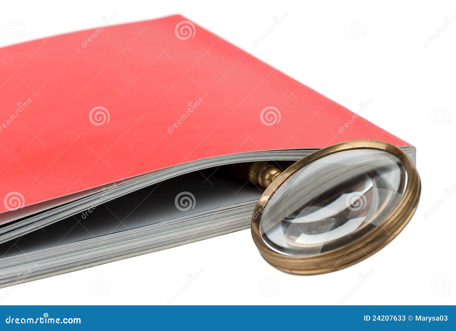 Magnifying Glass in Magazine Stock Image - Image of page, magnify: 24207633